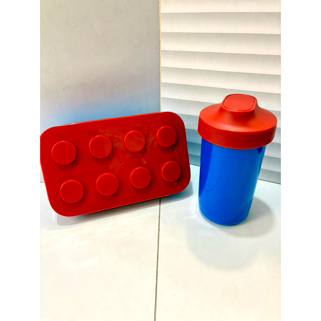 Jual SET TEMPAT MAKAN LEGO SEKAT 2 DAN BOTOL MINUM KODE T13 FREE SENDOK ...
