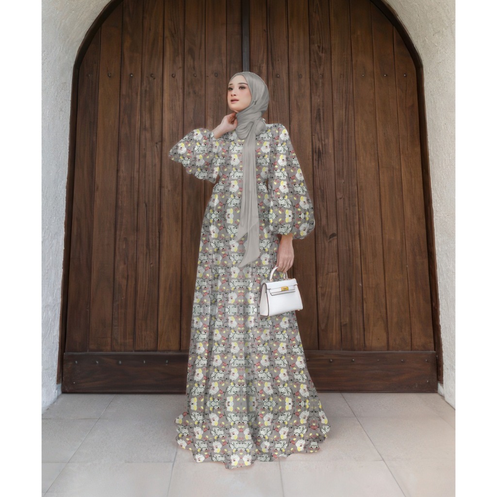 Jual KAIN ARNAMI SILK MOTIF BUNGA BESAR 0.5 METER (BAHAN GAMIS) #DEA002 ...
