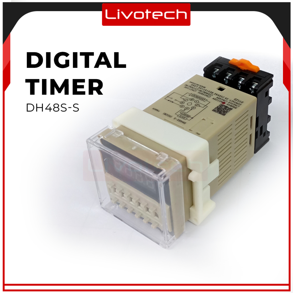 Jual Digital Timer DH48S-S Delay Relay Twin Counter Digital Precision Relay Time 220V AC ...