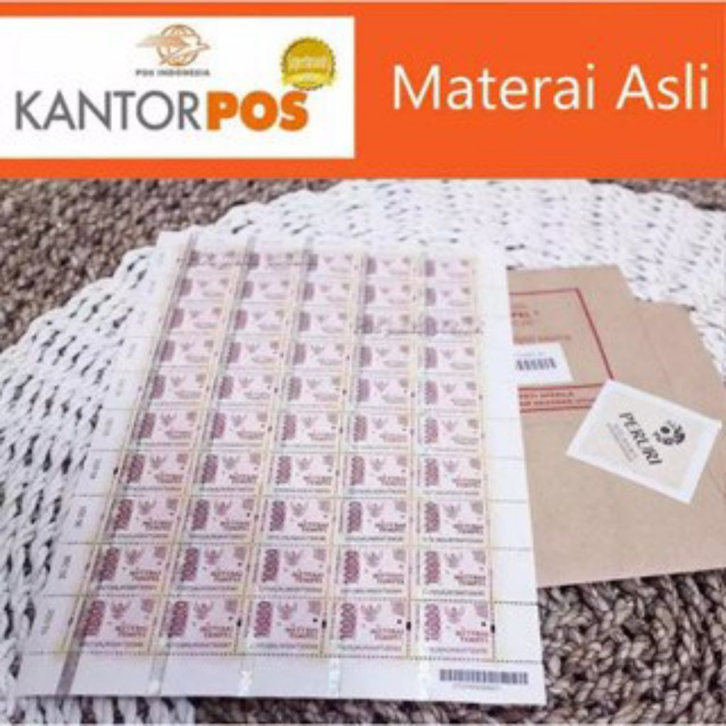 Jual Materai Perangko Kantor Pos 10.000 10 Pcs | Shopee Indonesia