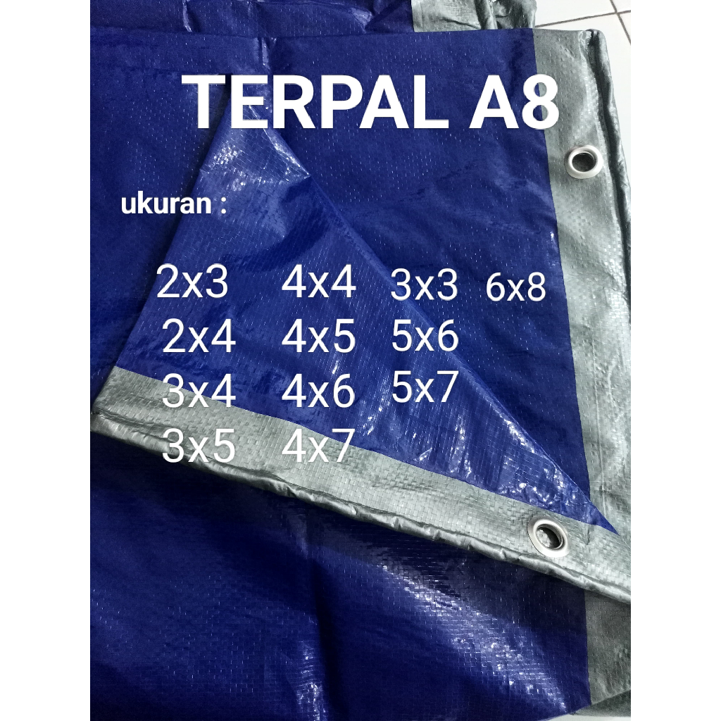 Jual TERPAL PLASTIK TIPE A8 berbagai macam ukuran | Shopee Indonesia