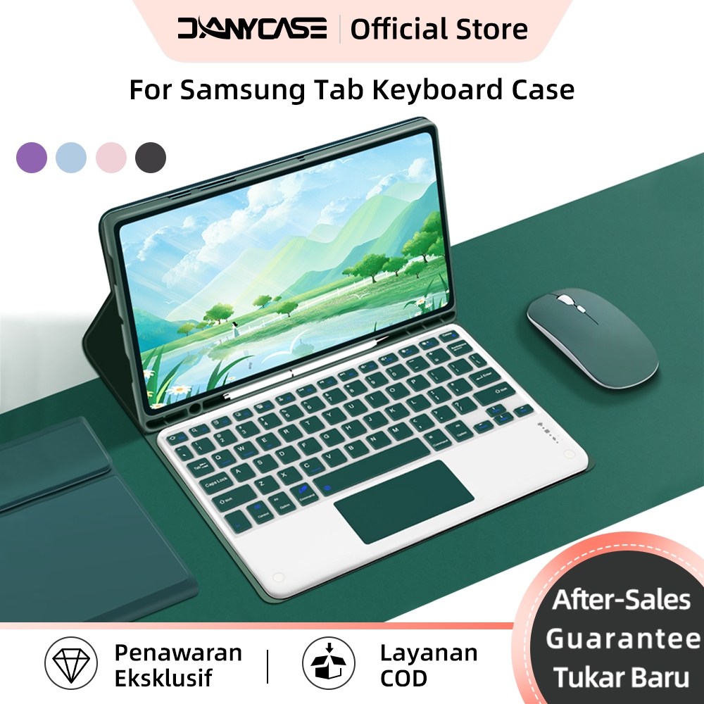 Jual DANYCASE Touch Keyboard Tablet Case For Samsung Galaxy Tab S6 Lite ...