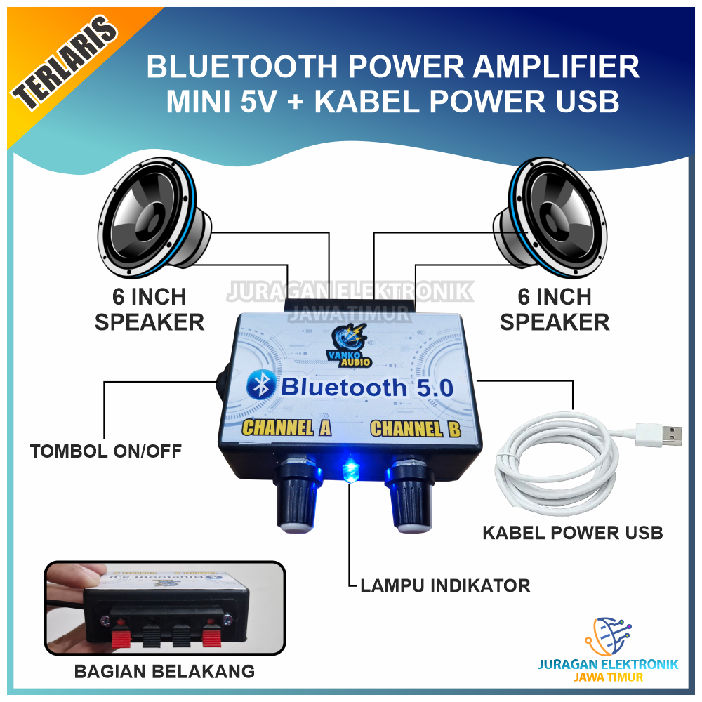 Jual Modul Audio Mini 5V Bluetooth Siap Pakai untuk Miniatur Sound ...