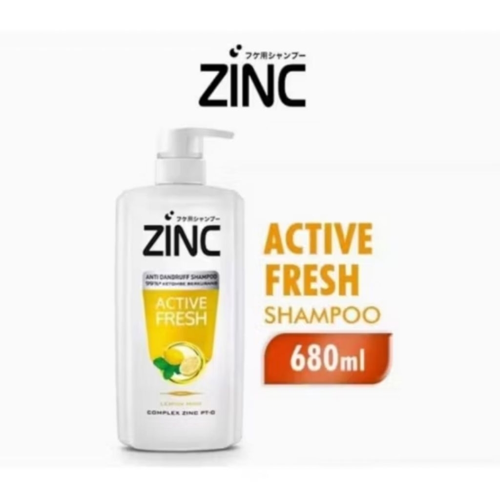 Jual ZINC SHAMPO ACTIVE FRESH KEMASAN BOTOL JUMBO 680ML | Shopee Indonesia