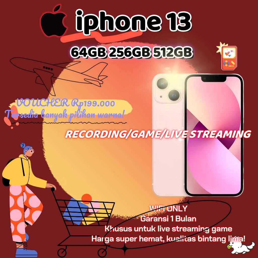 Jual iPhone 13 Indonesia Ready Stock, 128/256/512GB, Second Apple iP13 | Shopee Indonesia