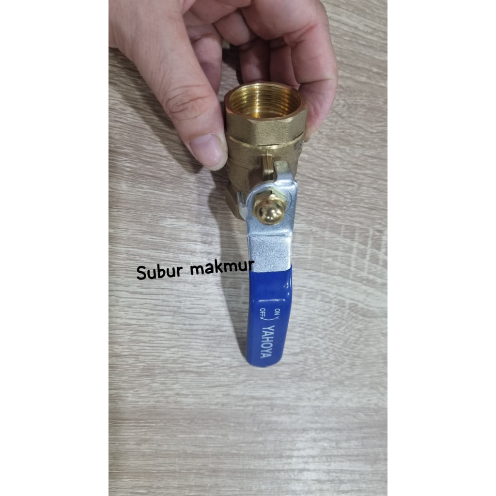 Jual SMAKMUR Ballvalve Kuningan 1/2" Yohaya/ Stop Kran Keran Kuningan 1 ...