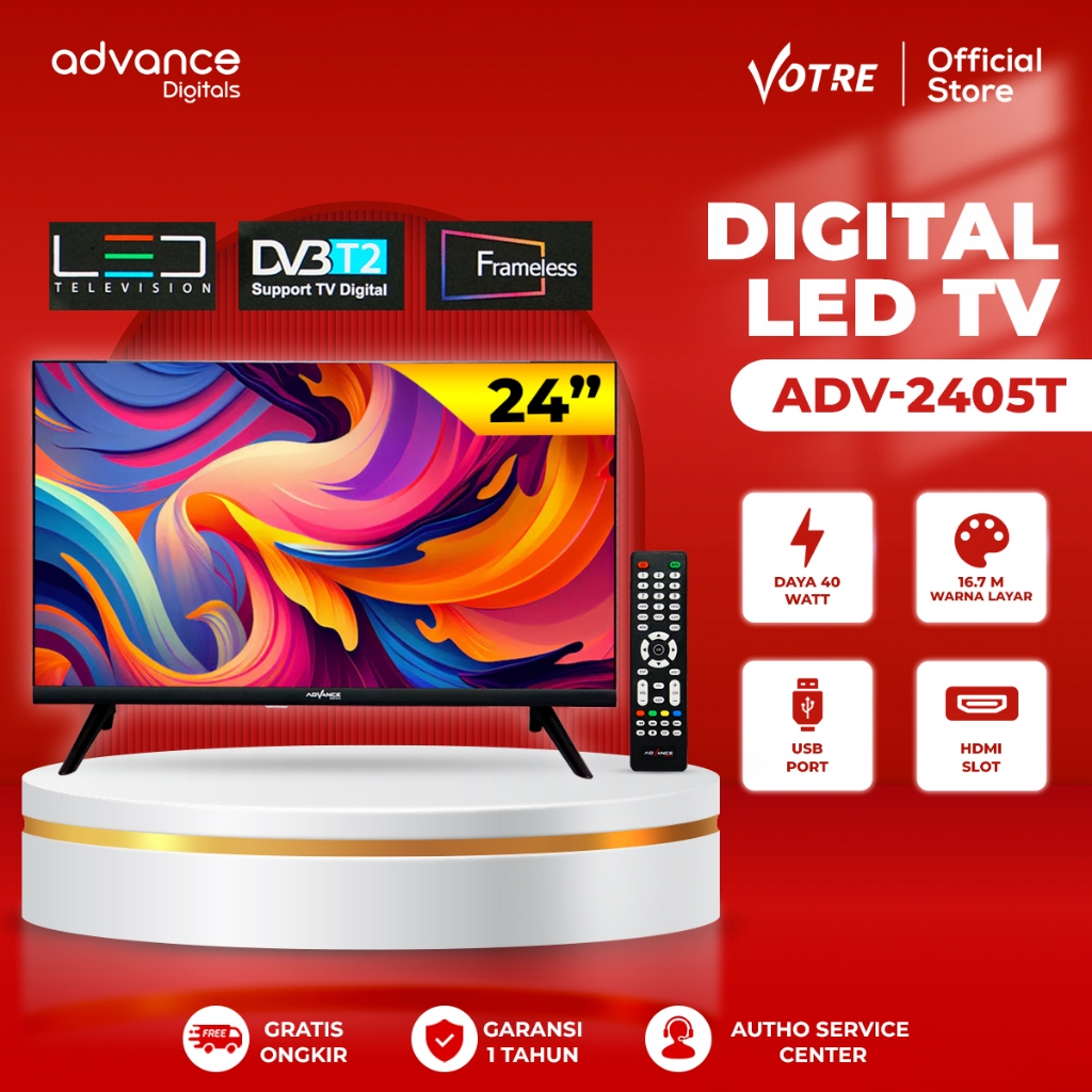 Jual Advance ADV-2405T 24 Inch TV dan Monitor HD Tanpa SetTopBox ...
