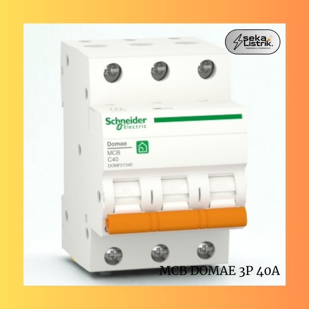 Jual MCB Schneider DOMAE 3 Phase / 3P 40A / 40 A Oren Merlin Gerin ...