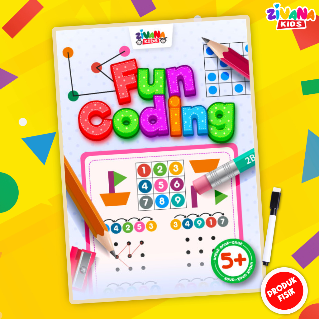 Jual ZIVANA KIDS - Fun Coding Worksheet Anak Lembar Kerja TK PAUD SD ...