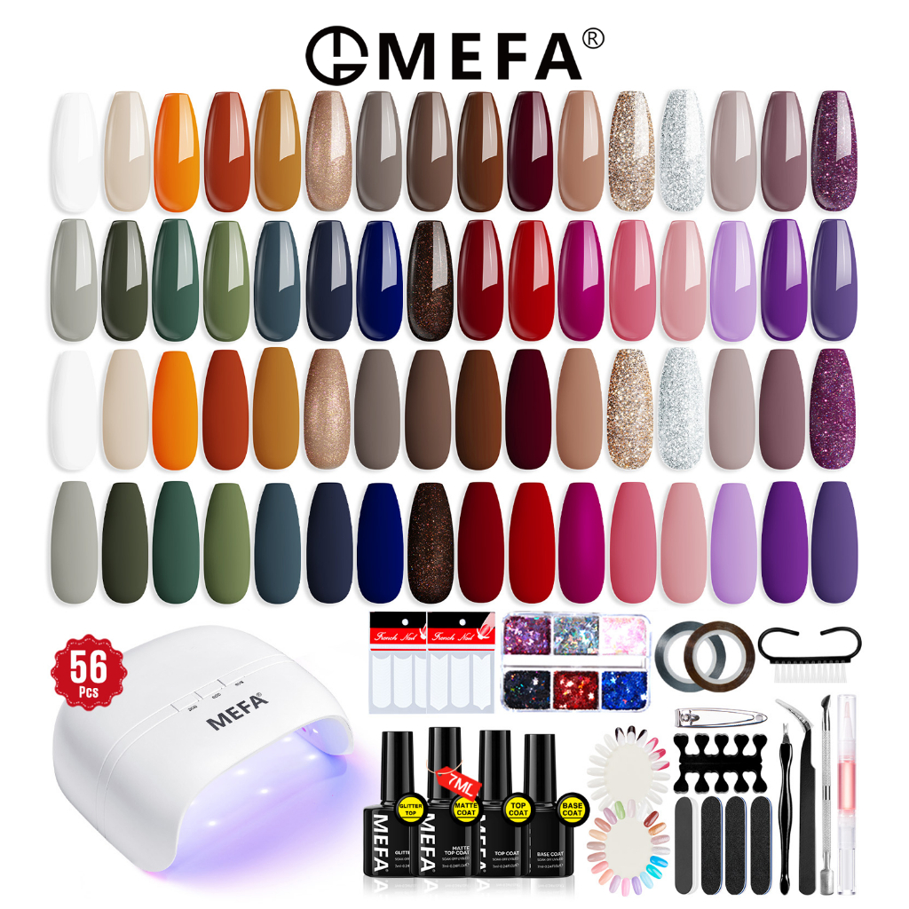 Jual MEFA Kutek Kuku Nail Art Set Lengkap Gel Nail Polish Kit dengan ...