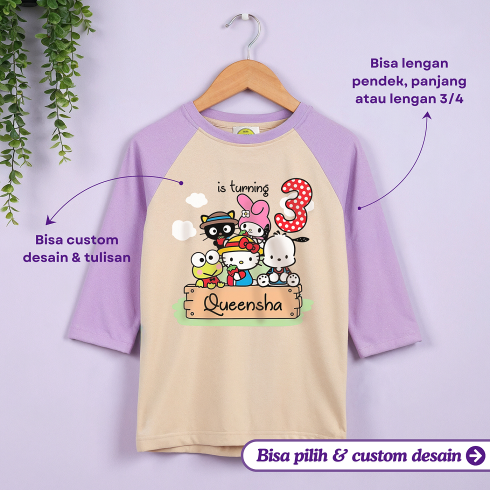 Jual Baju Kaos Raglan Printing Satuan | Baju Kaos Raglan Custom | Body ...