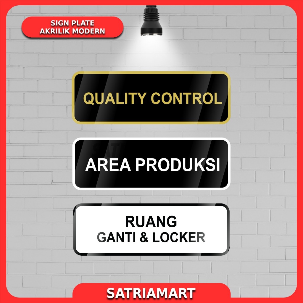 Jual Custom Papan Nama Ruangan Pabrik/Area Produksi/Ruang Teknik ...