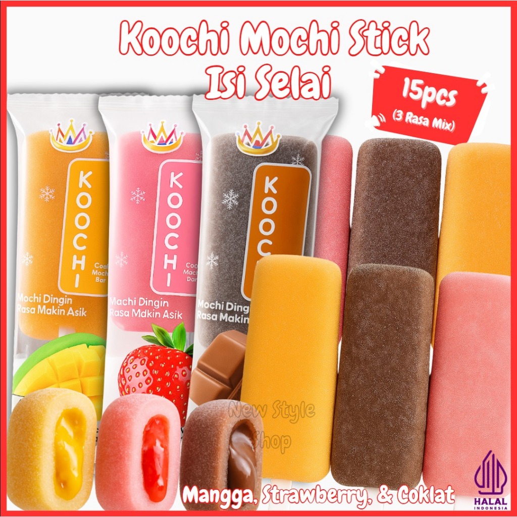 Jual Koochi Mochi Stick 14+1 Gratis / Mochi Viral Rasa Cokelat ...
