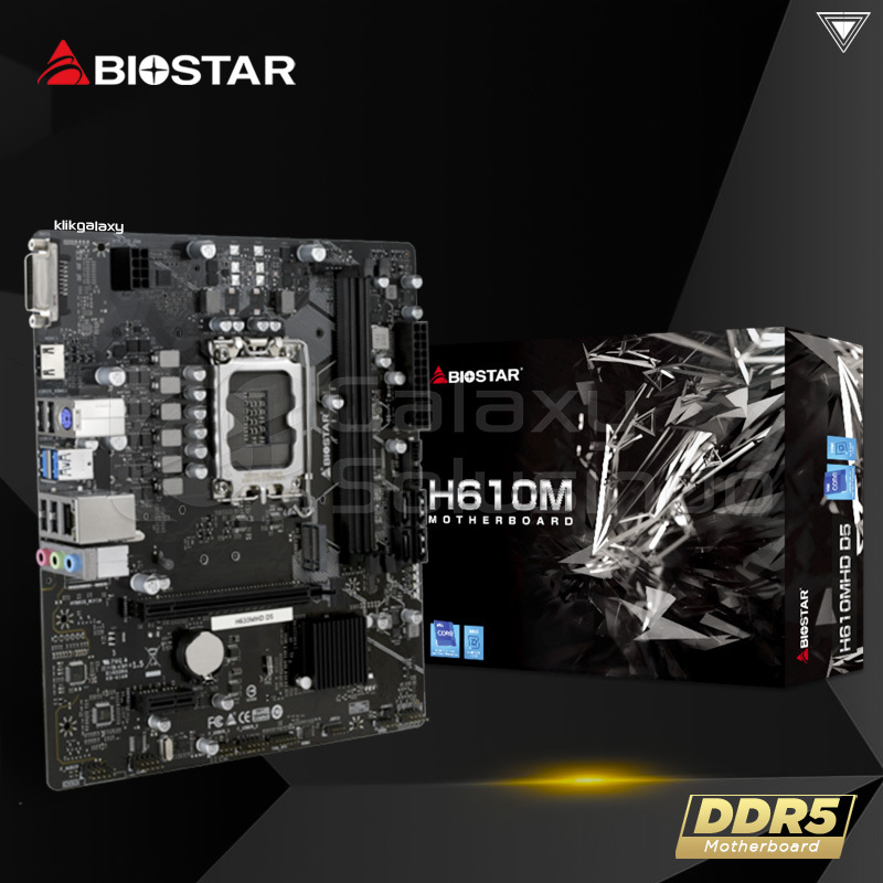 Jual BIOSTAR H610MHD D5 Intel LGA1700 H610 DDR5 Raptor Lake Motherboard ...