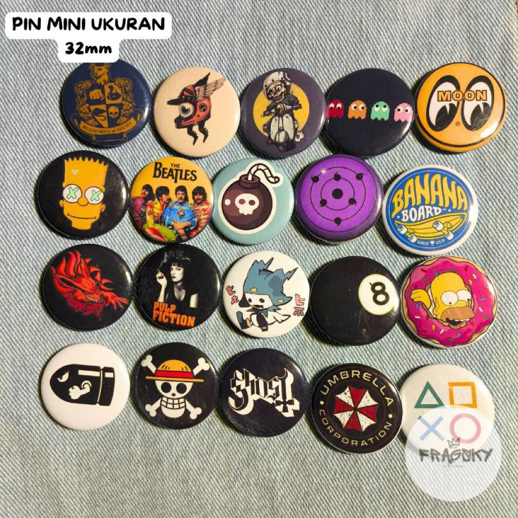 Jual Fragsky - Pin Button Bros Ukuran 32mm Gambar The Simpsons dan ...