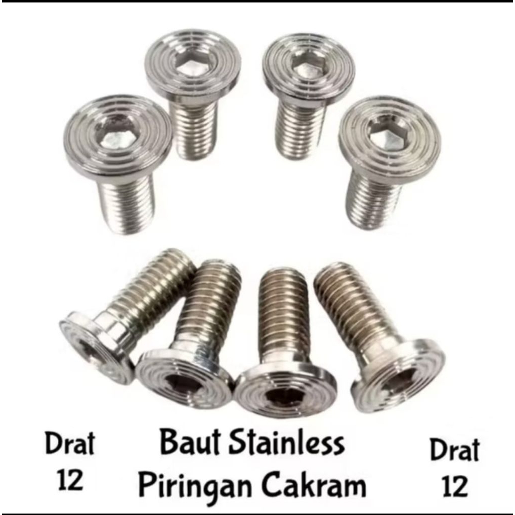 Jual PROMO 4.PCS BAUT DISC PIRINGAN CAKRAM PROBOLT STAINLESS UNIVERSAL ...