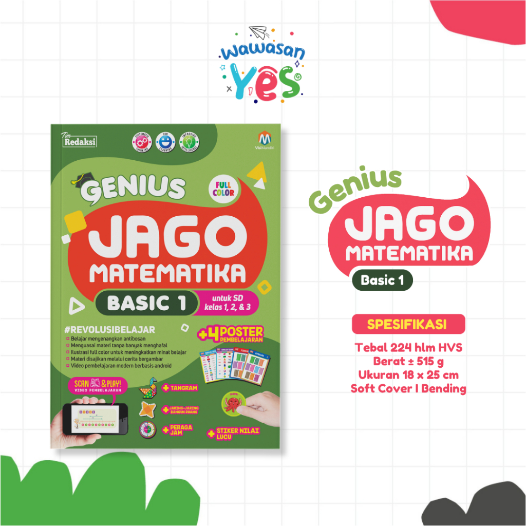 Jual buku Genius Jago Matematika basic 1 anak sd mi kelas 1 2 3 cepat ...