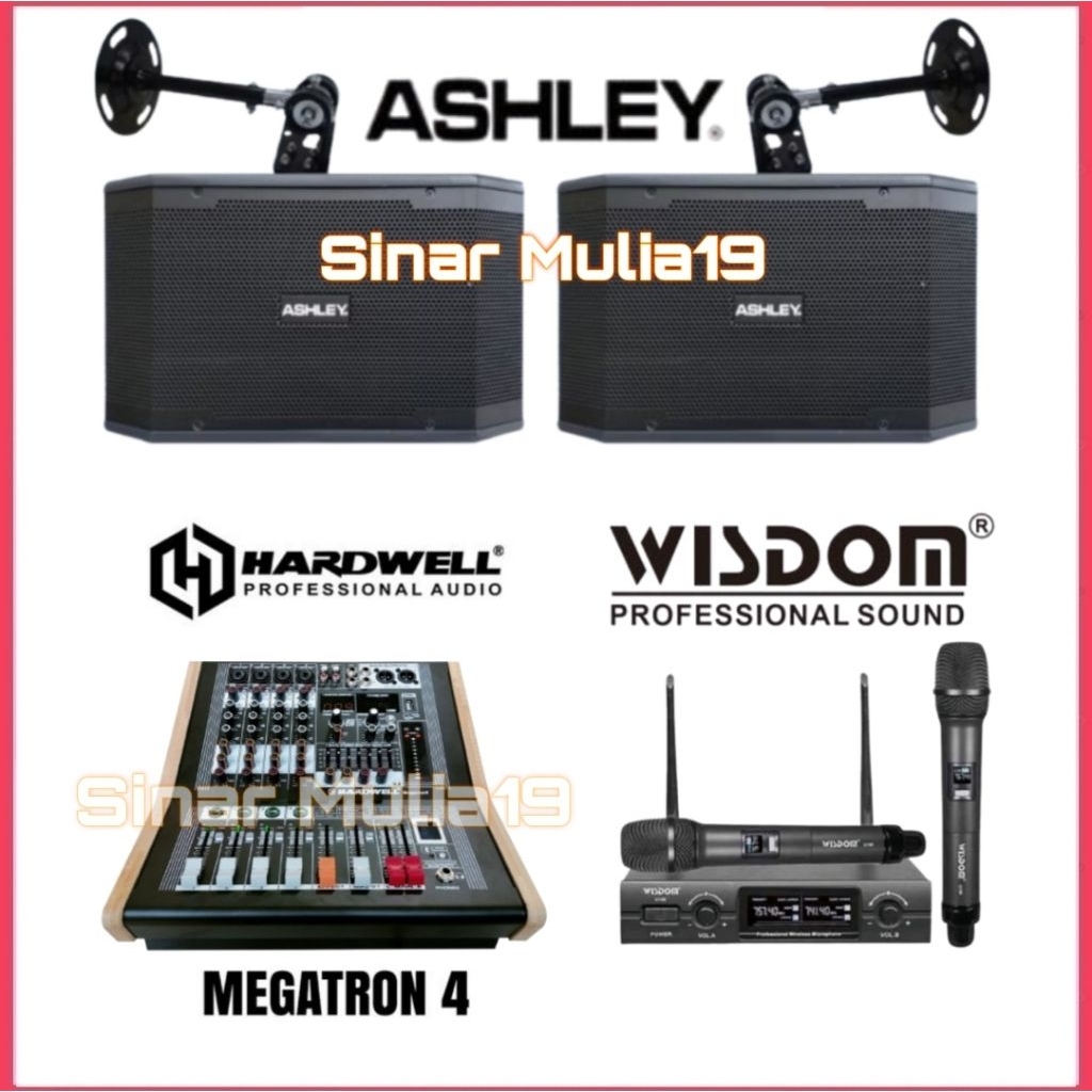Jual Paket Karaoke Speaker Ashley K2310 Original Power Mixer Hardwell ...