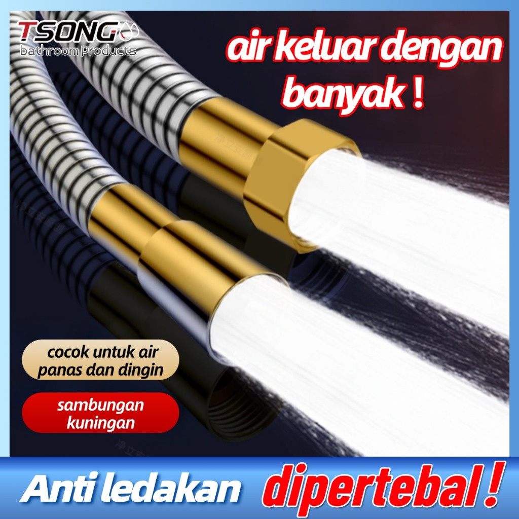 Jual TSONG 150 Cm Flexible Hand Shower Stainless Hand Shower Stainless ...