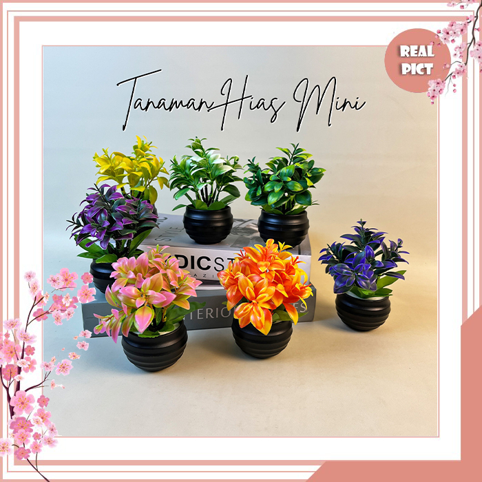Jual UNICO Tanaman Hias Mini Plastik Aesthetic Bunga Artificial Pot ...