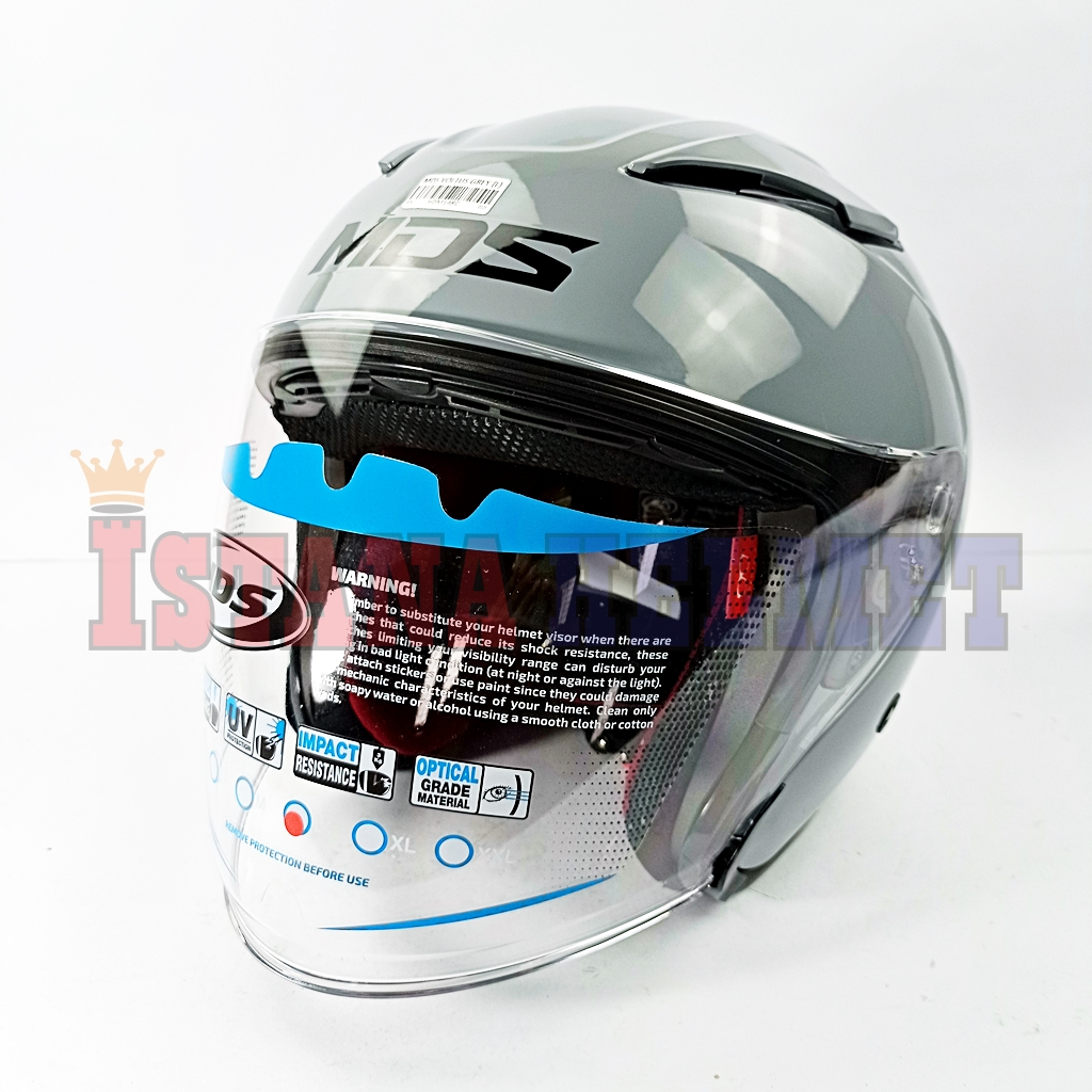 Jual HELM MDS VOLTUS GORILLA GREY HALF FACE ORIGINAL | Shopee Indonesia