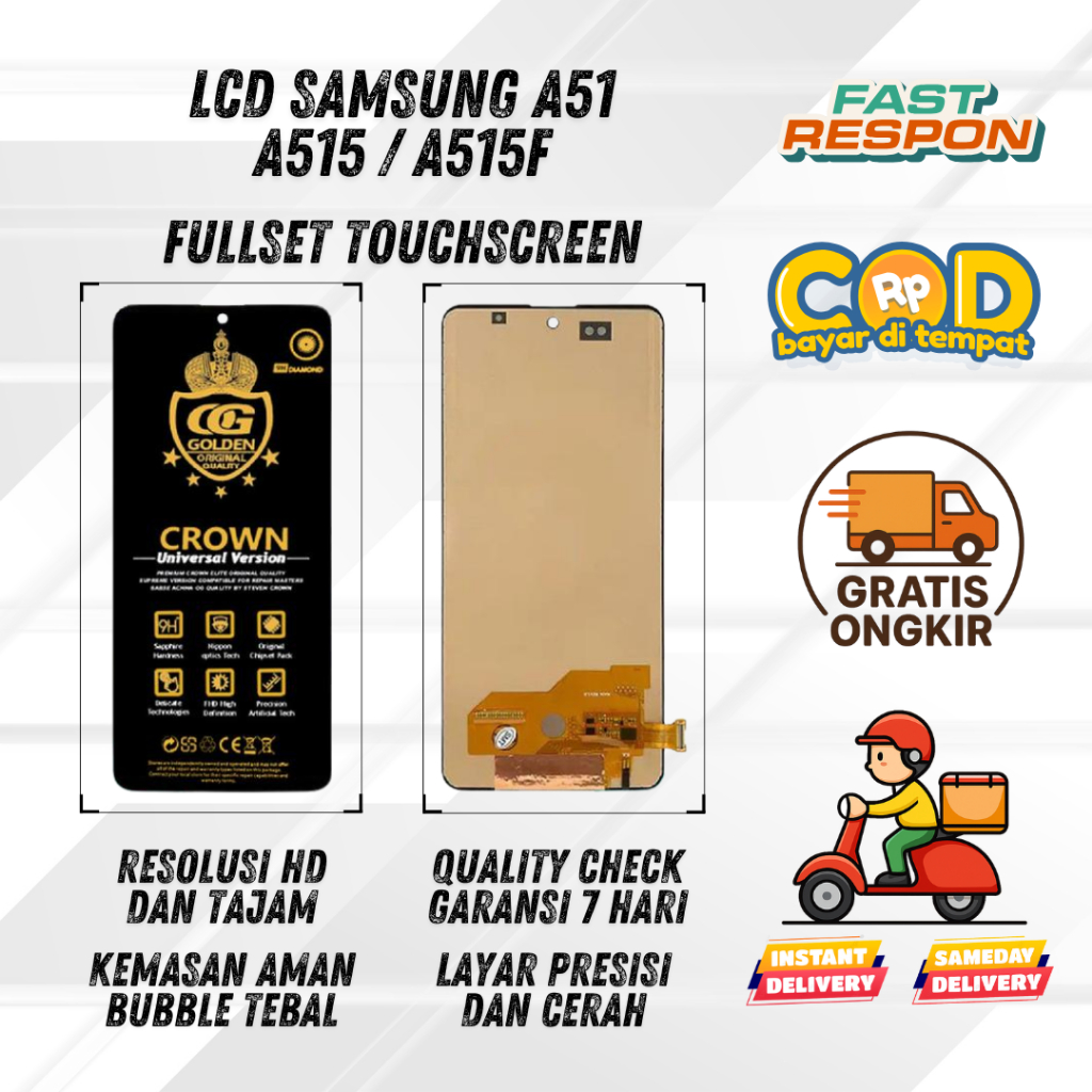 Jual LCD SAMSUNG A51 / A515 / A51F FULLSET TOUCHSCREEN COMPLETE ...