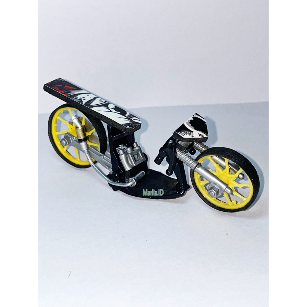 Jual MINIATUR MAINAN MODEL DRAG BIKE MAINAN KEKINIAN HANDMADE MOTOR ...