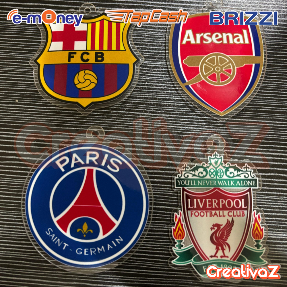 Jual Tap Charm eMoney/TapCash/Brizzi Custom Gantungan Kunci Club Bola ...
