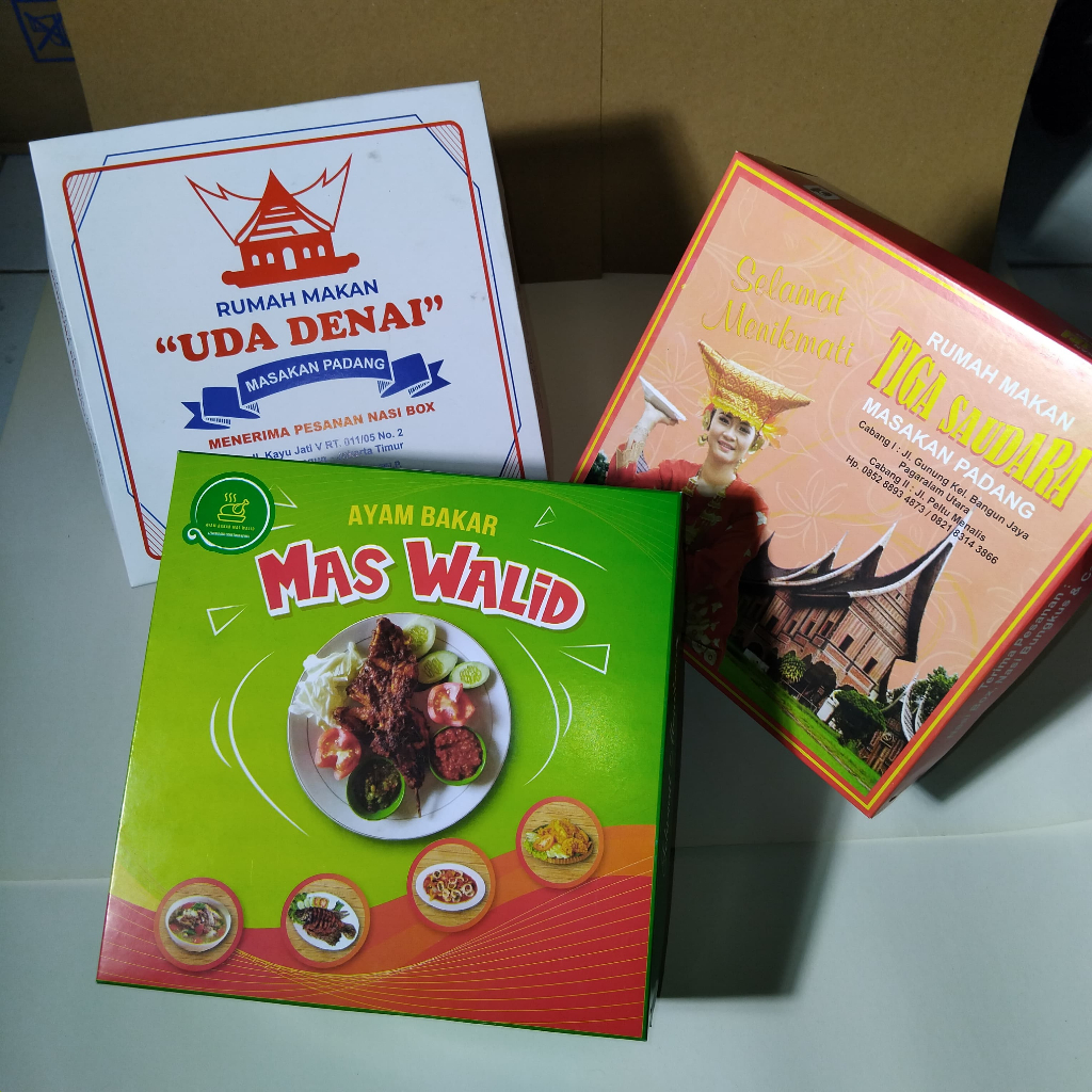 Jual (Pre-order) Box Catering Custom Ukuran 20x20x8cm Min. order 1000 ...