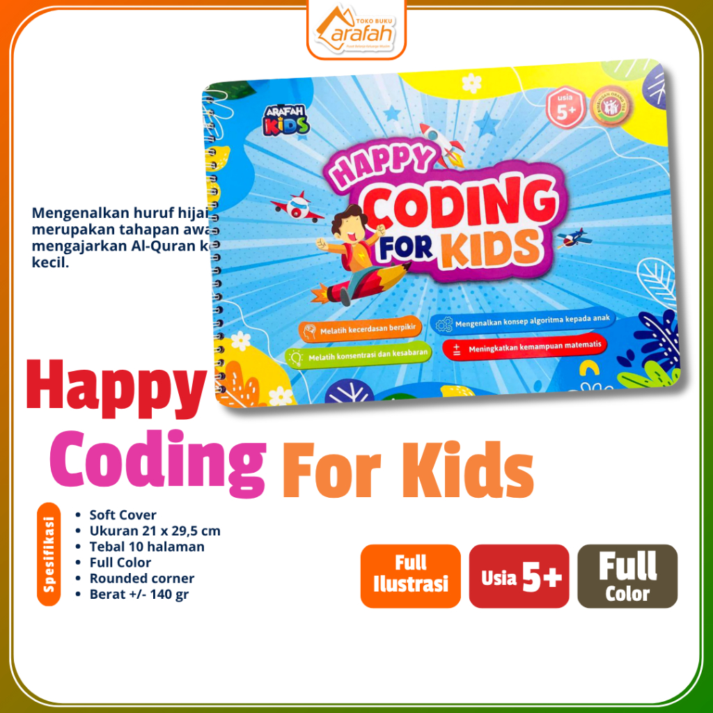 Jual [ahc]Buku Edukasi Anak - Happy Coding For Kids Gratis Spidol Wipe ...