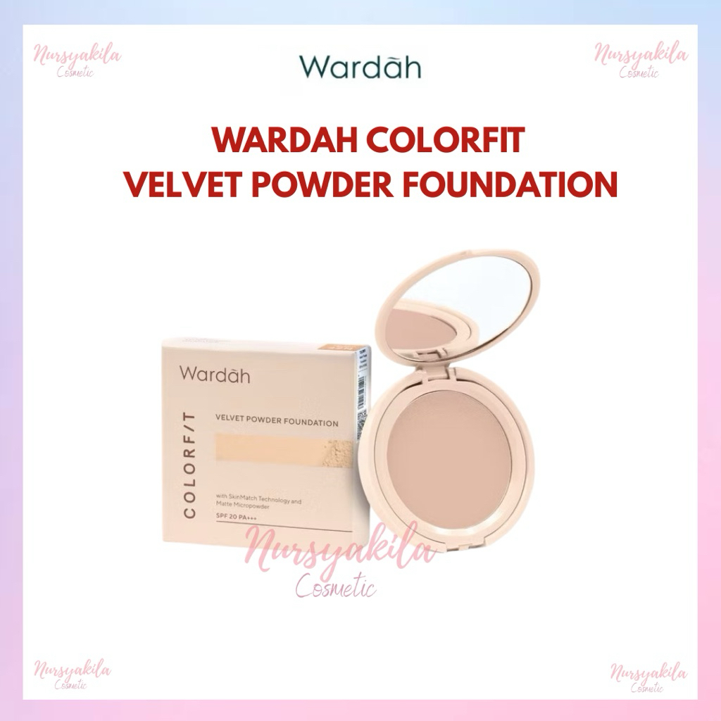 Jual Wardah Colorfit Velvet Powder Foundation 11 g - Bedak Padat Matte ...