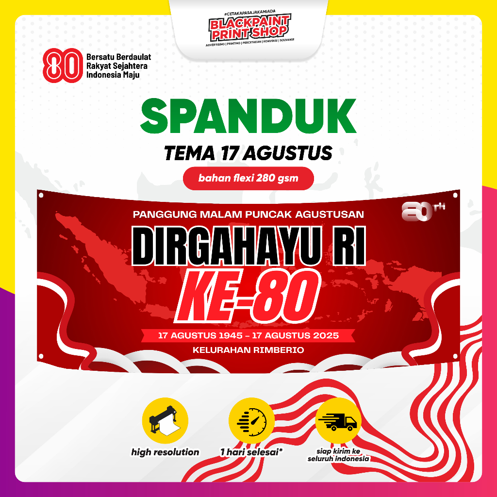 Jual Custom Cetak Spanduk 17 Agustus / Baliho Dirgahayu / Banner ...
