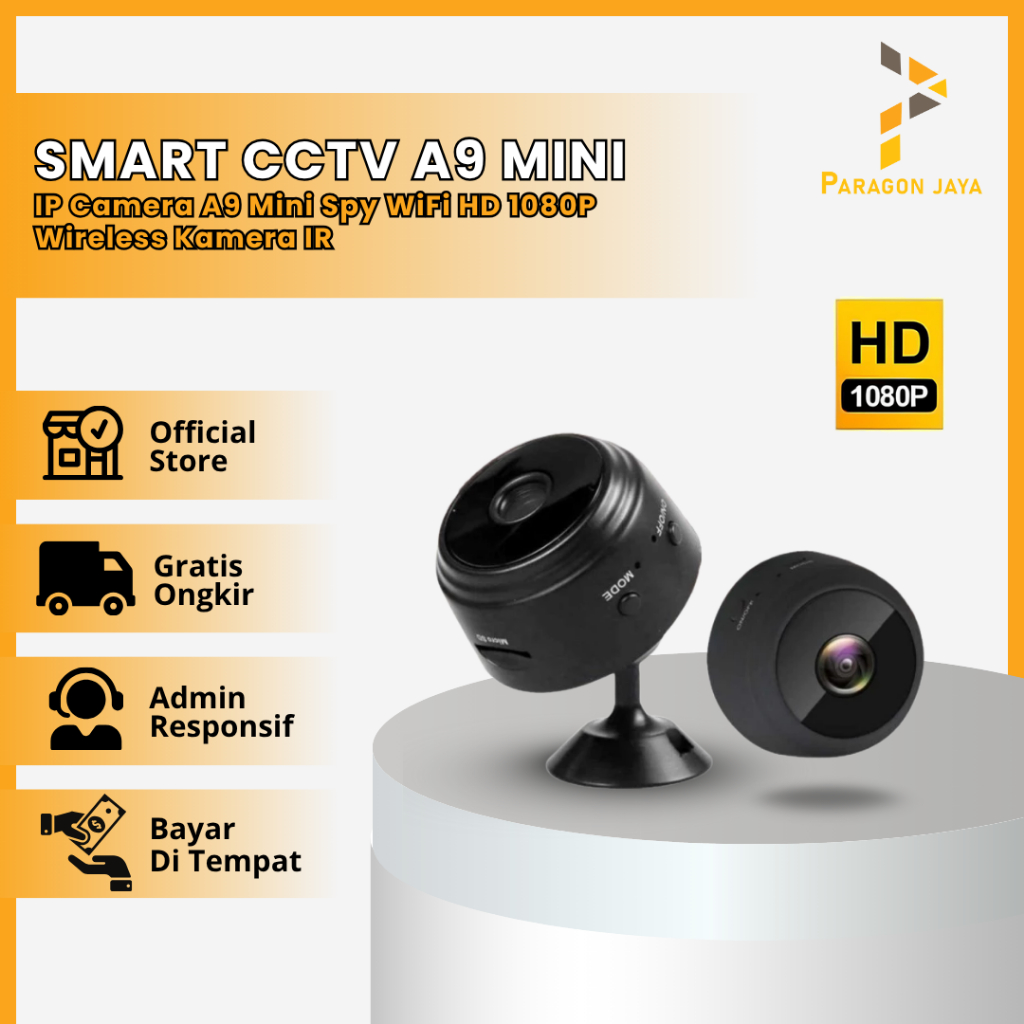 Jual IP Camera A9 Mini Spy WiFi HD 1080P CCTV Wireless Camera megnetic ...