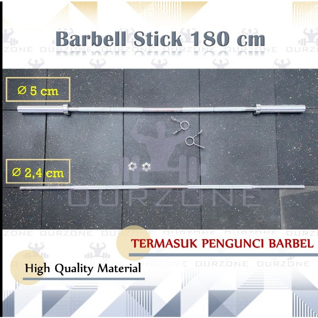 Jual Olympic Bar Stik Barbel Lurus Dumbell Straight Bar 180 cm | Shopee ...