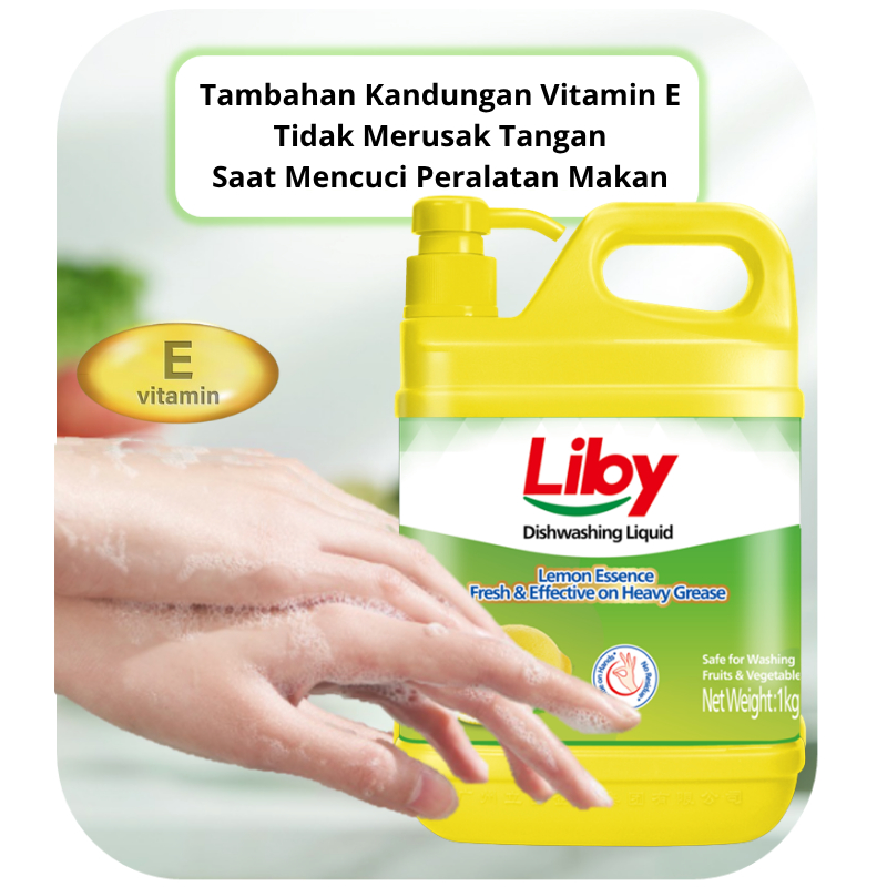 Jual LIBY Sabun Cuci Piring Lemon Segar (1L Pump) - Dishwashing Liquid Cairan Pencuci Piring ...