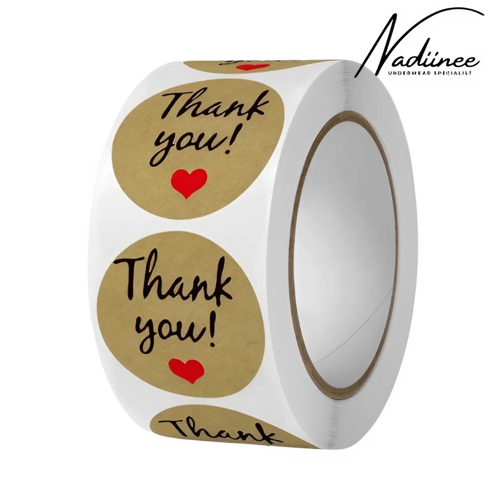 Jual Stiker Thank You Isi 500 pcs Bahan Kertas Premium Sticker Roll ...