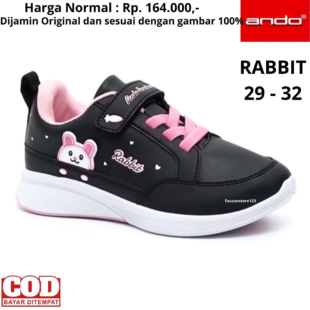 Jual SEPATU ANAK PEREMPUAN ANDO PEREKAT KARAKTER KUDA PONI CUTE RABBIT SEKOLAH PAUD TK SD ...