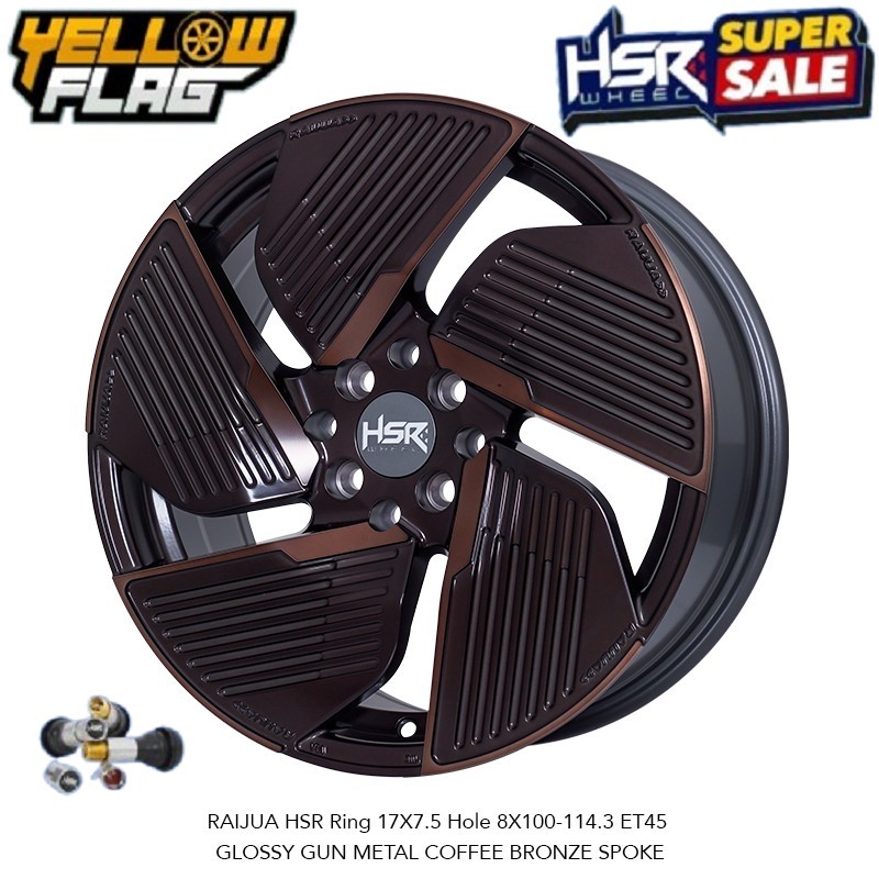 Jual VELG MOBIL RING 17 MODEL MONOBLOCK TYPE HSR RAIJUA R17 PCD 4 ...
