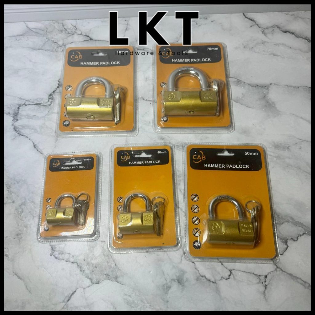Jual CAB Gembok Pagar Balok Kuningan Komputer 30 40 50 60 70 mm Leher ...