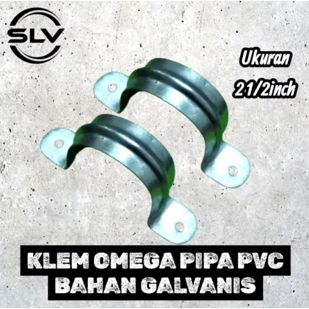 Jual (50pcs) klem model omega / klem pengait pipa paralon ukuran 2 1/2 ...