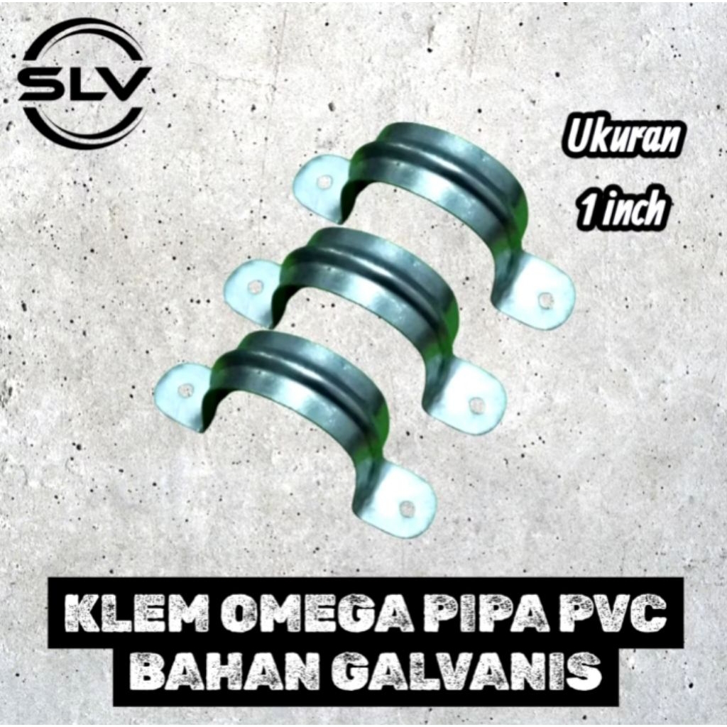Jual (50/100pcs) klem model omega / Klem pengait pipa paralon ukuran 1 ...