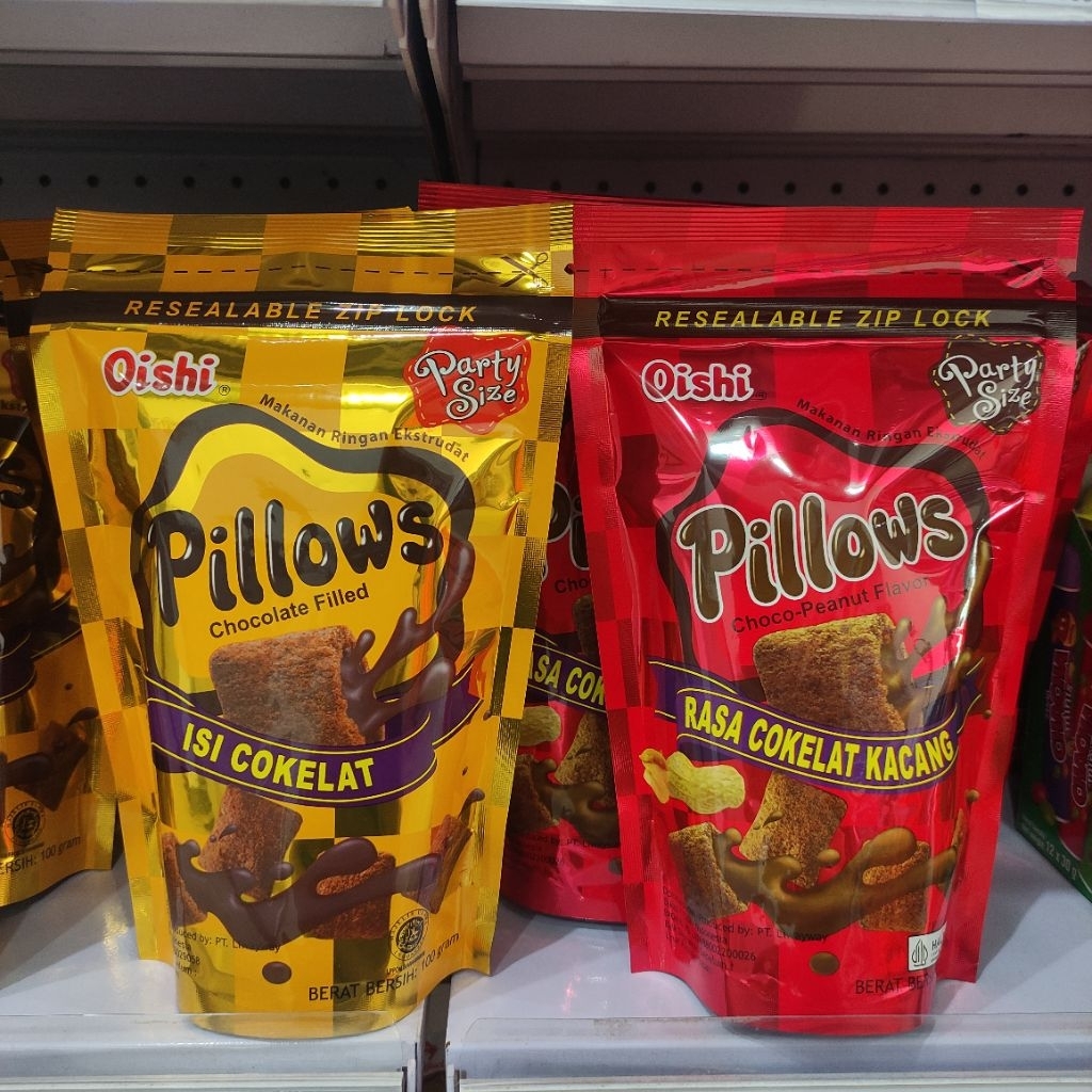 Jual OISHI SNACK PILLOWS COKLAT/CKLT KACANG 100gr | Shopee Indonesia