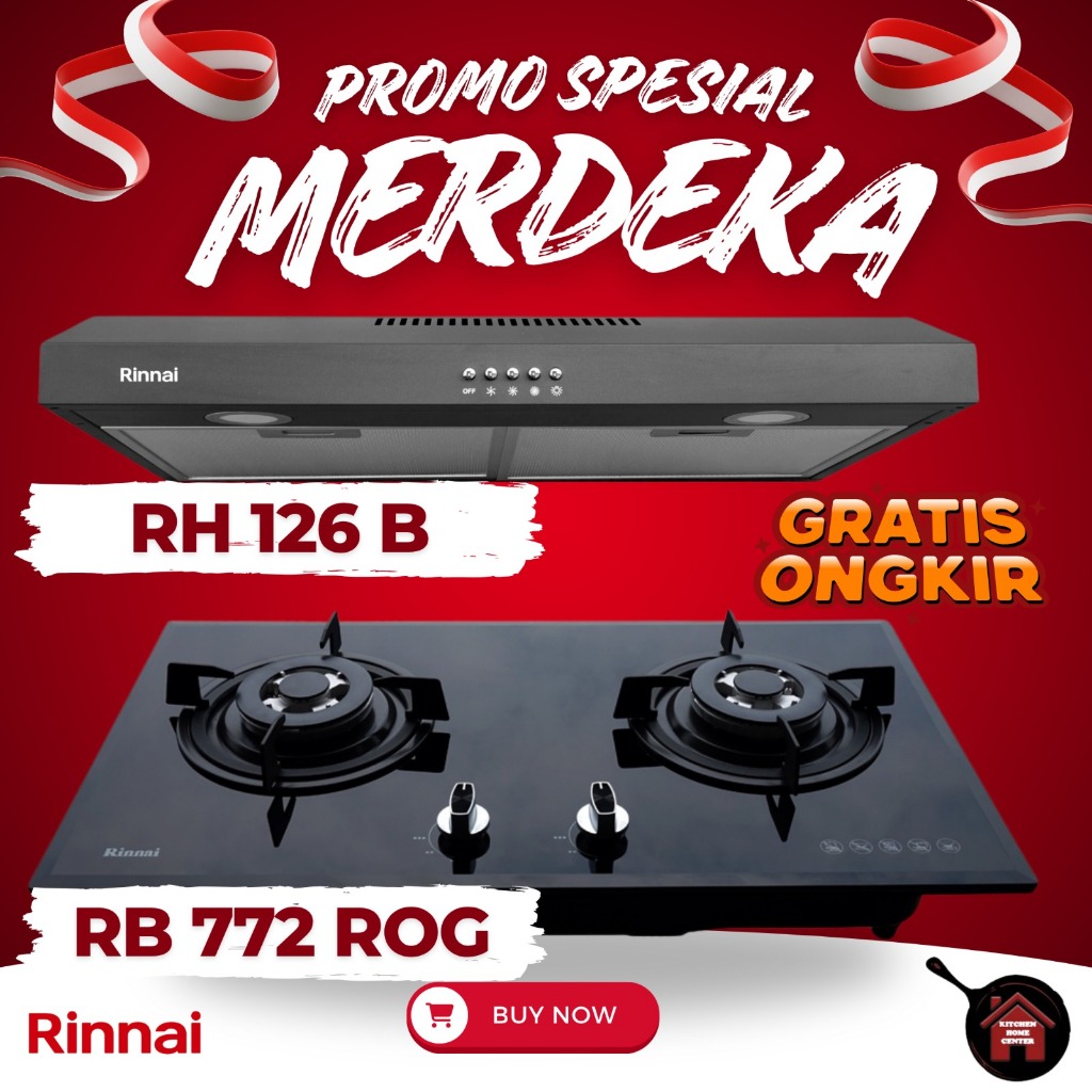Jual PAKET Rinnai RB 772 ROG + Cooker Hood Rinnai RH 126 B GOSEND ONLY | Shopee Indonesia