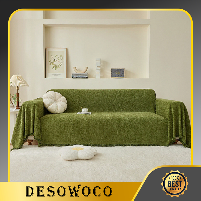 Jual DESOWOCO Cover Sofa sarung sofa throw blanket Polos Selimut sofa Nordic Blanket size 130 ...