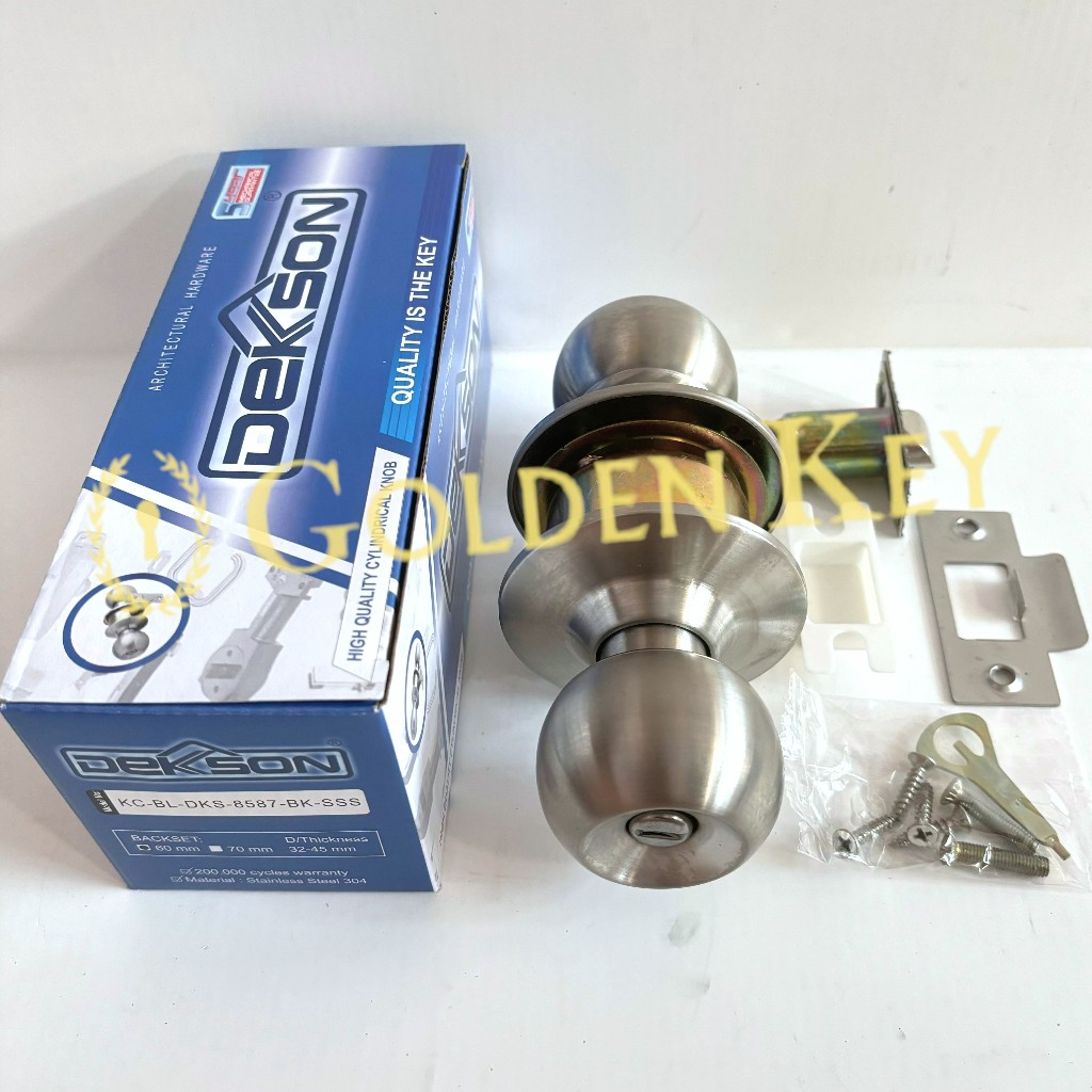 Jual Kunci Bulat Gagang Pintu Kamar Mandi Dekson Dekkson KCBL DL8587 BK ...