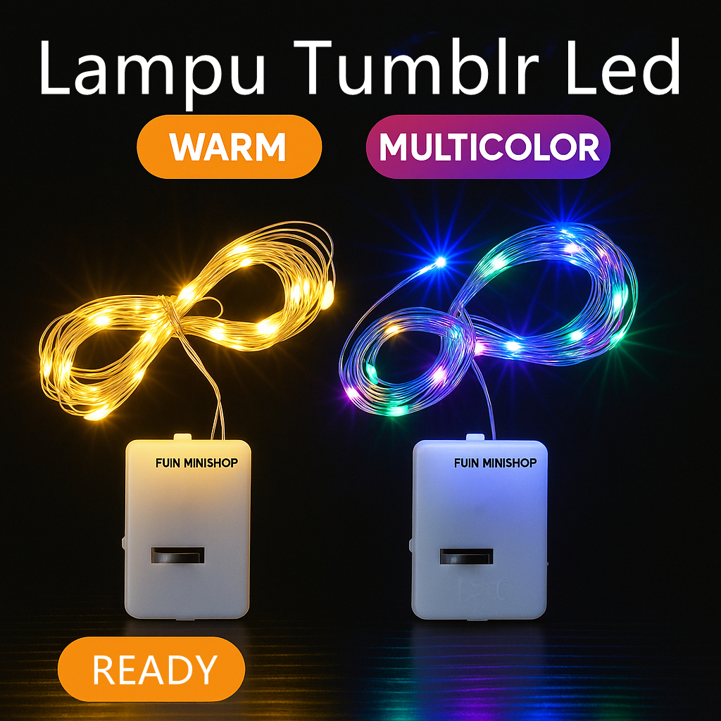 Jual Lampu Natal Tumblr Rainbow LED Hias Panjang 1 Meter / Lampu LED ...