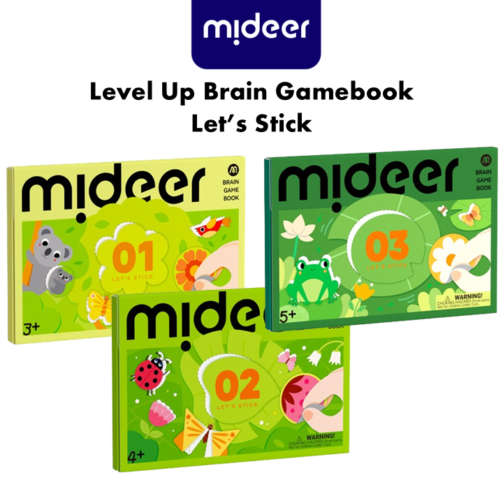 Jual Mideer Level Up Brain Gamebook Let's Stick Mainan Edukasi Anak ...