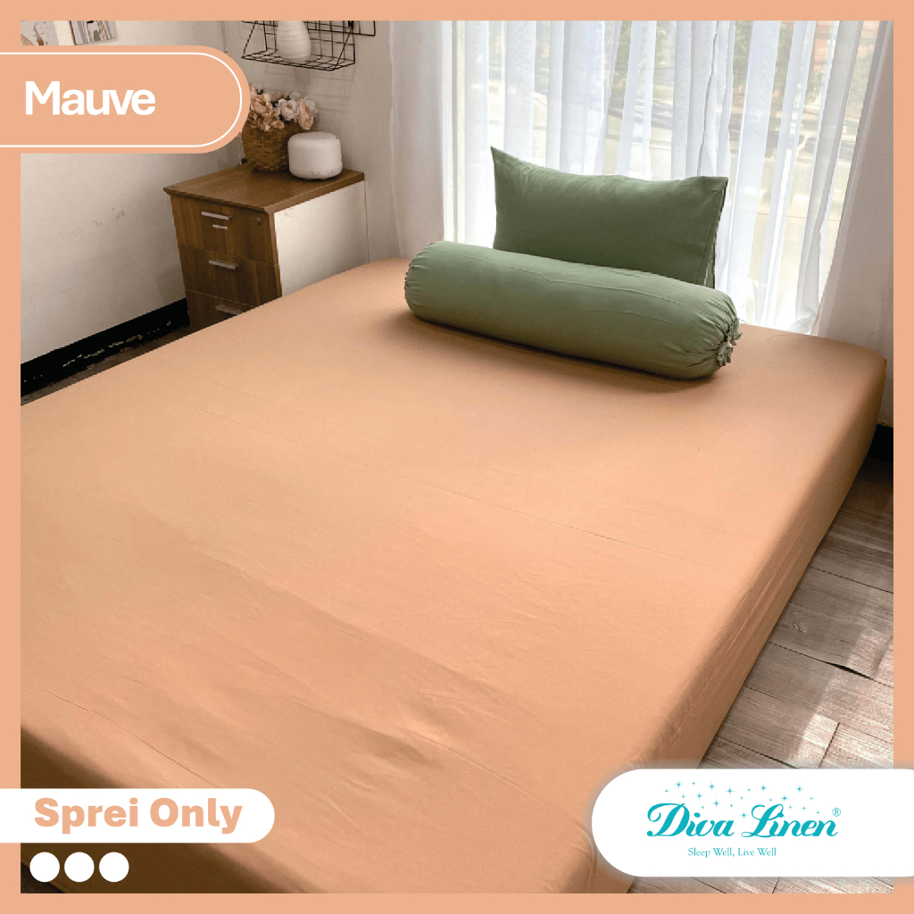 Jual Diva Linen Sprei Only Polos Variasi Warna Mauve Bahan Microsilk ...