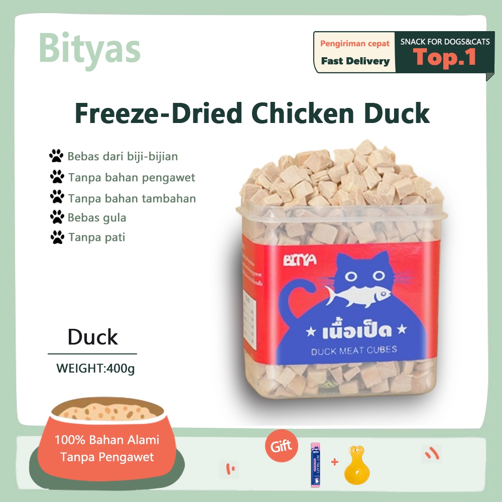 Jual BITYAS Freeze Dried Chicken Cubes & Duck Snack Anjing Snack Kucing ...