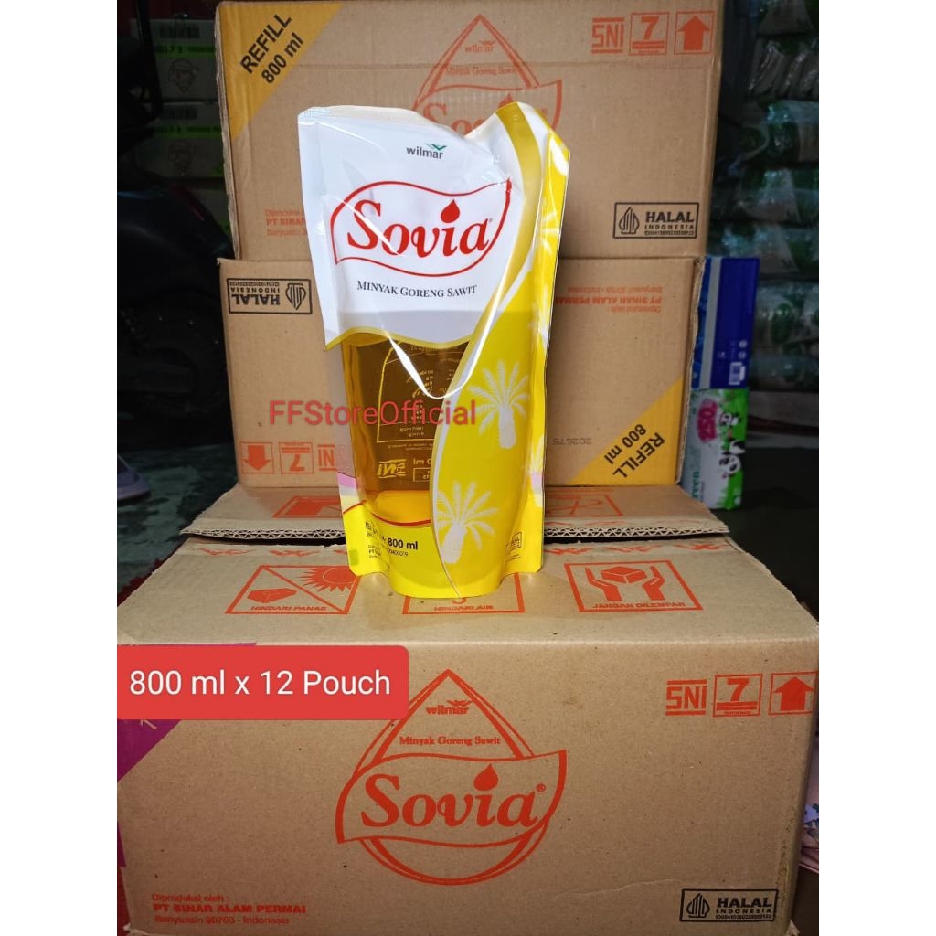 Jual SOVIA Minyak Goreng 800ml x 12 Pouch | Shopee Indonesia